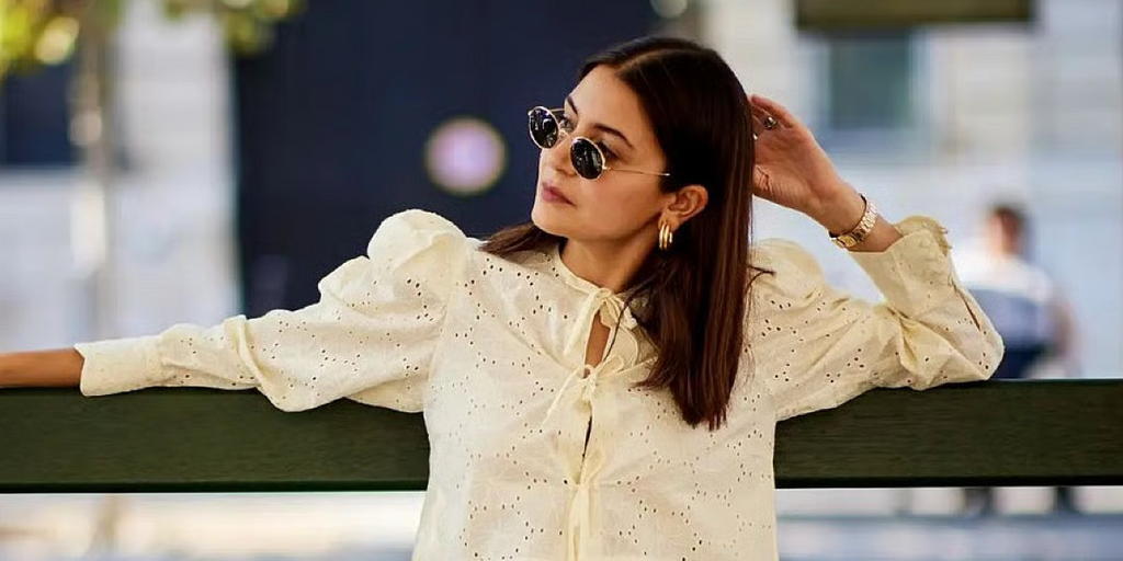 Bollywood actress Anushka Sharma was seen wearing gold Ray-Ban Oval RB ...