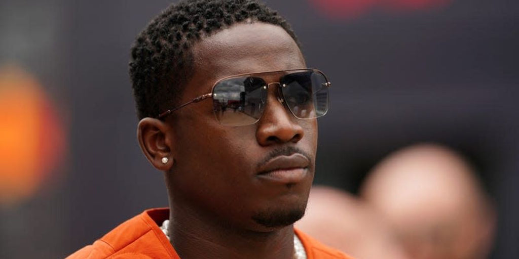 Damson Idris was seen wearing Police Horizon 1 SPLF72 0K01 square ...