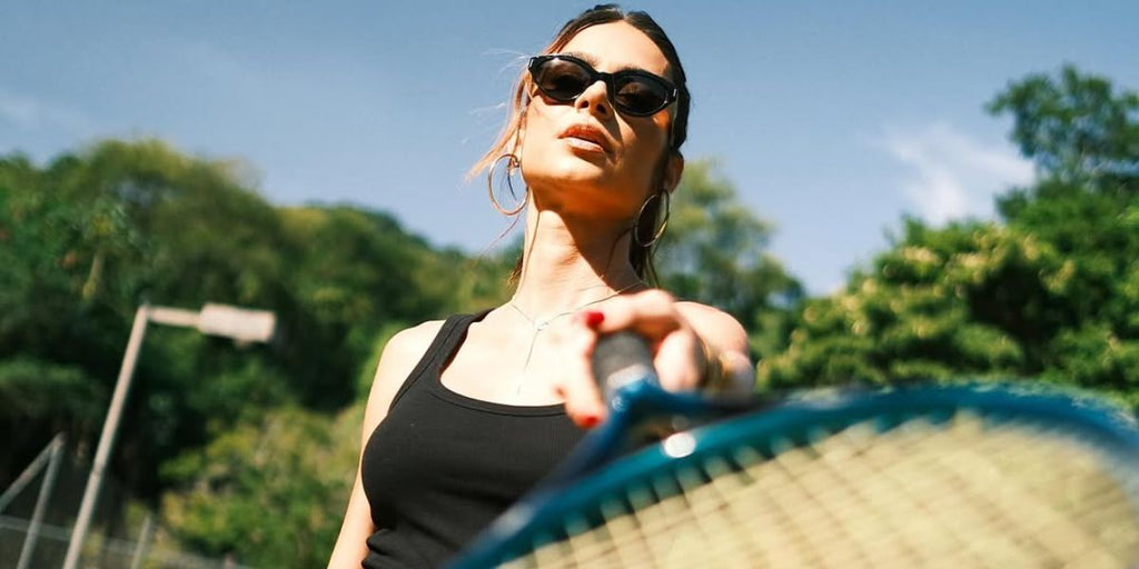 Brazilian actress Thaila Ayala was seen wearing black Saint Laurent Sun ...