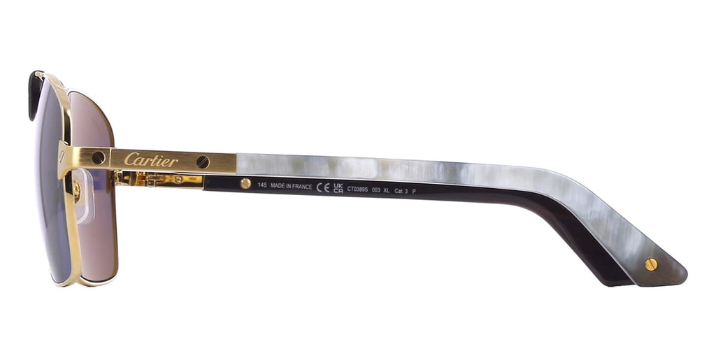 Cartier Buffalo Horn CT0389S 003 1G7 Polarised Sunglasses